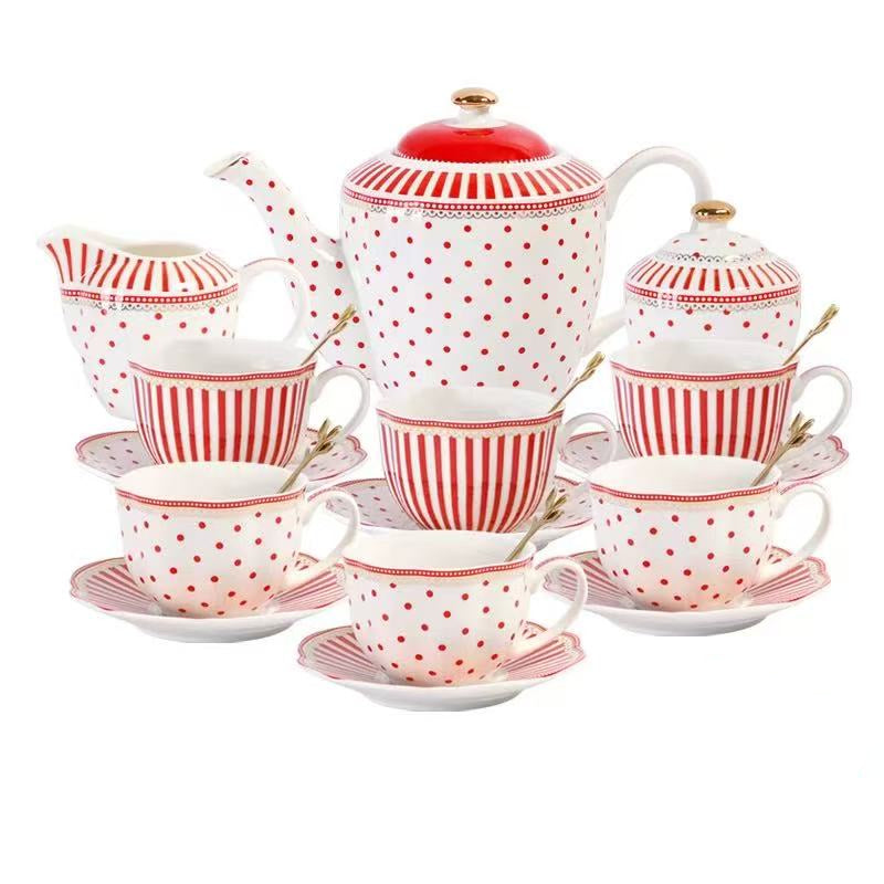 Scarlet Dots Porcelain Tea Set – Aniu Home